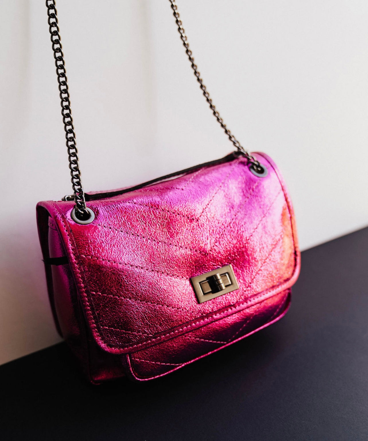 Selene Bag Metallic Fuchsia By Studio Zee – Molly & Rose Fashion Haus